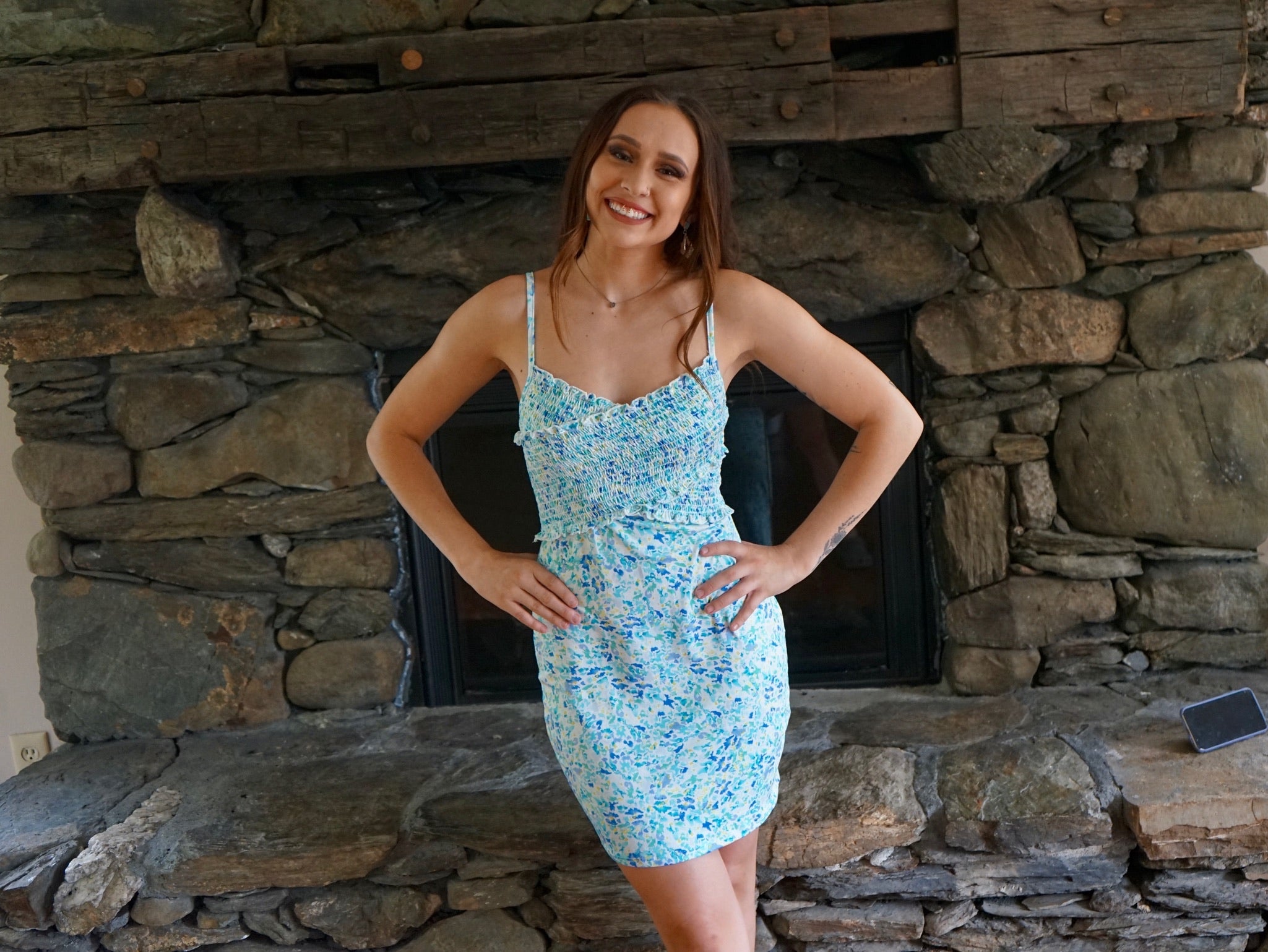 Lois Smocked Dress – Sweet Lane Boutique LLC