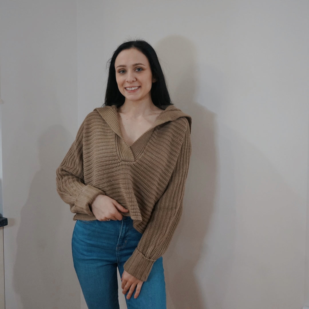 Drama Collar Sweater – Sweet Lane Boutique LLC